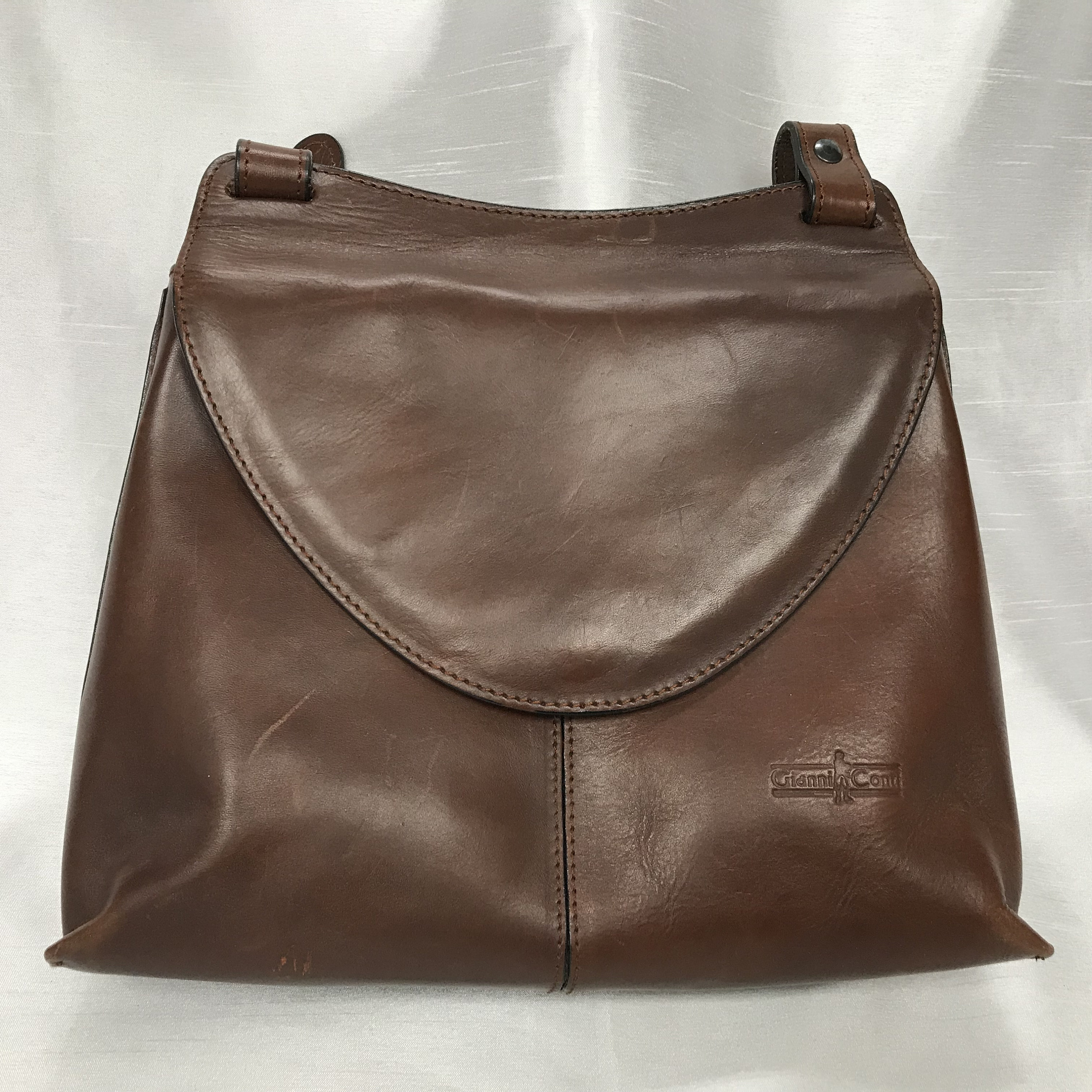 Gianni Conti, Brown Genuine Leather Bag, Brown Leather Shoulder Bag ...