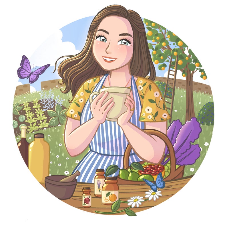 Chef Avatar Portrait, Pastry Chef Custom Gift, Restaurant Logo, Cake ...