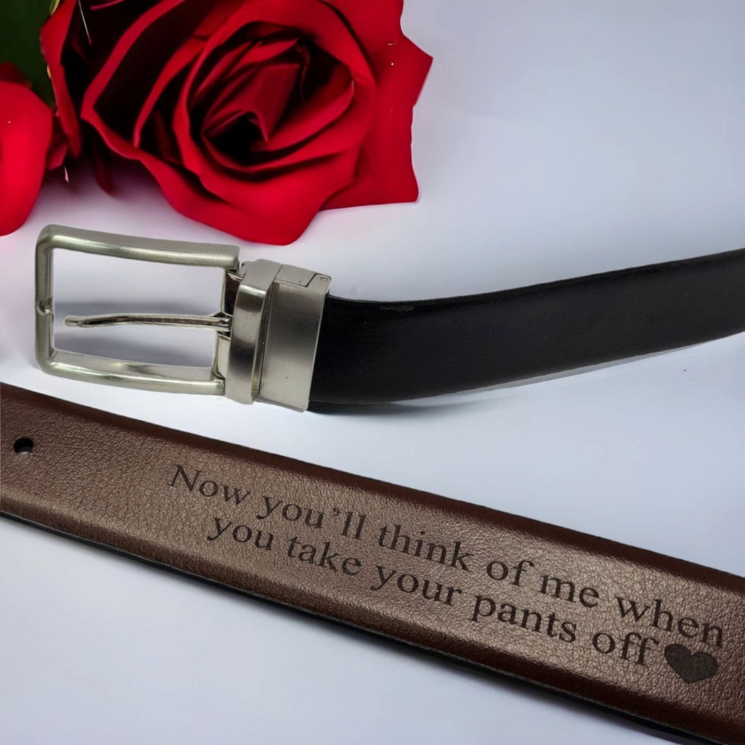 Personalized Leather Belt | Custom Anniversary Gift for Him - Etsy