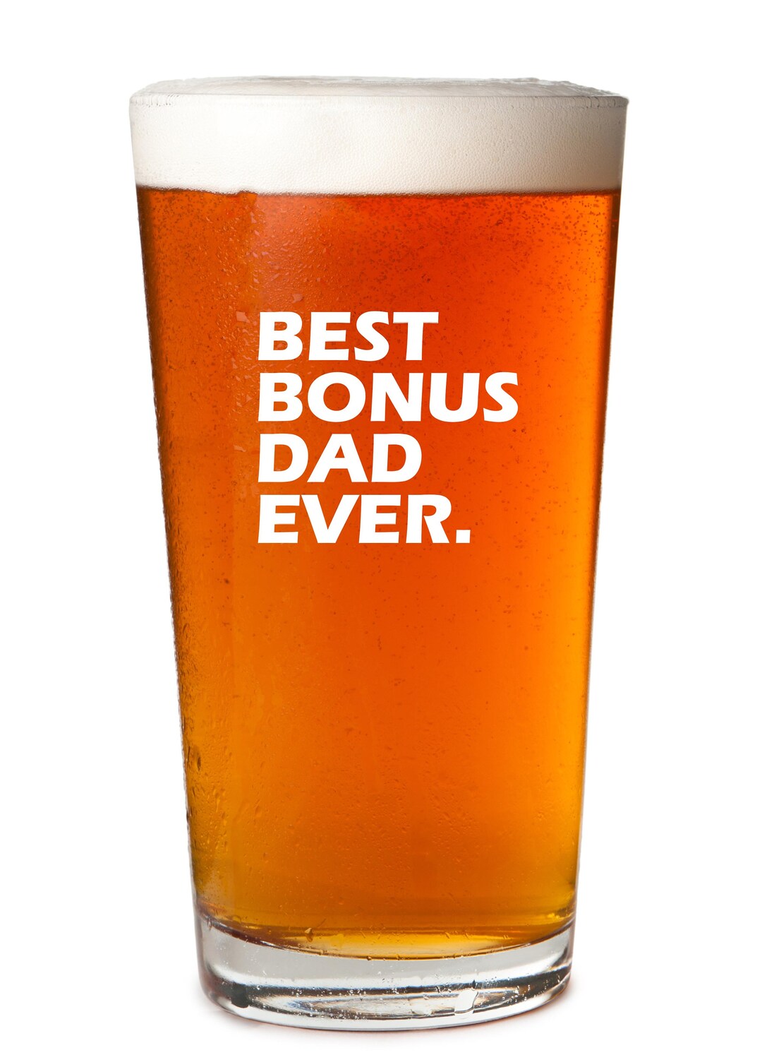 Best Bonus Dad Ever Beer Mug Glass Father's Day Step Dad Gift Pint Beer ...