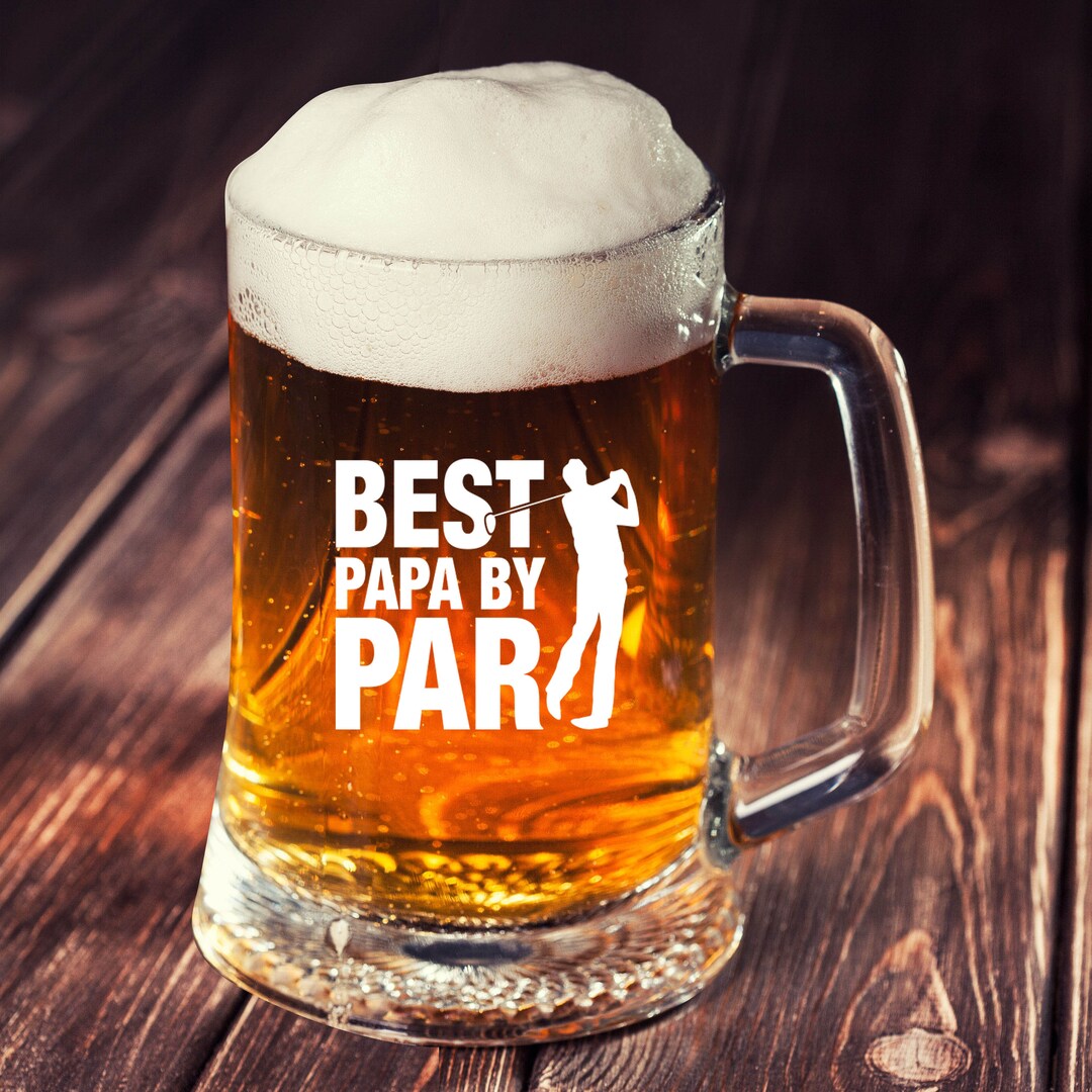 Funny Golf Gift Beer Mug Best Papa by Par Golf Ball Father's Day Gift ...