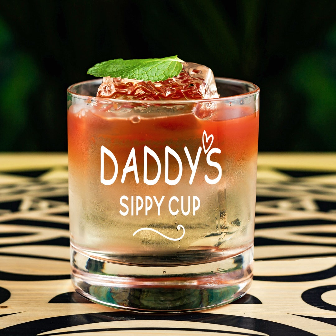 Funny Whiskey Glass Daddy's Sippy Cup Father's Day Gift New Dad Soon to ...