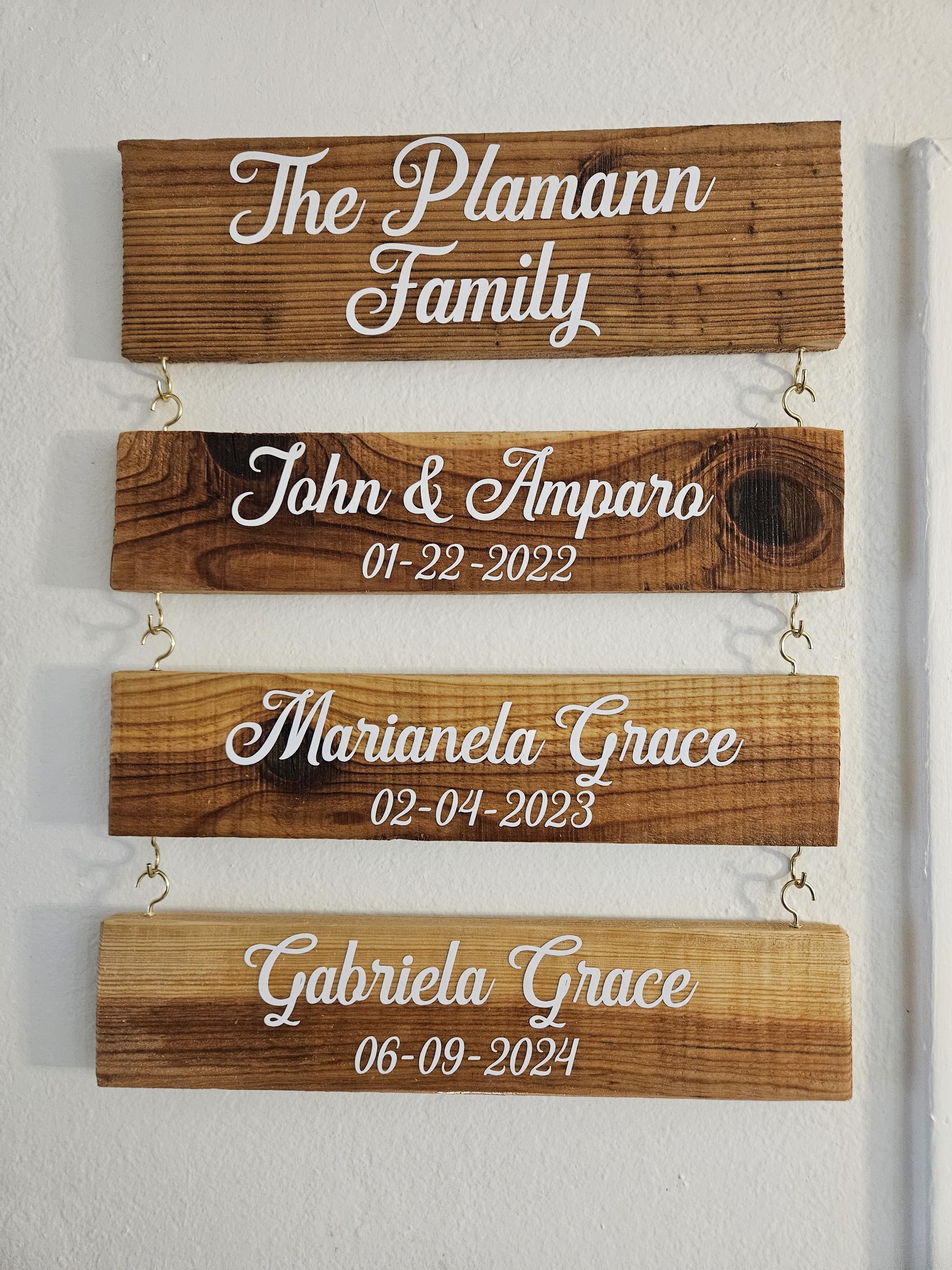 Custom Grandkids Wall Sign Personalized Family Name Sign Custom Wooden ...