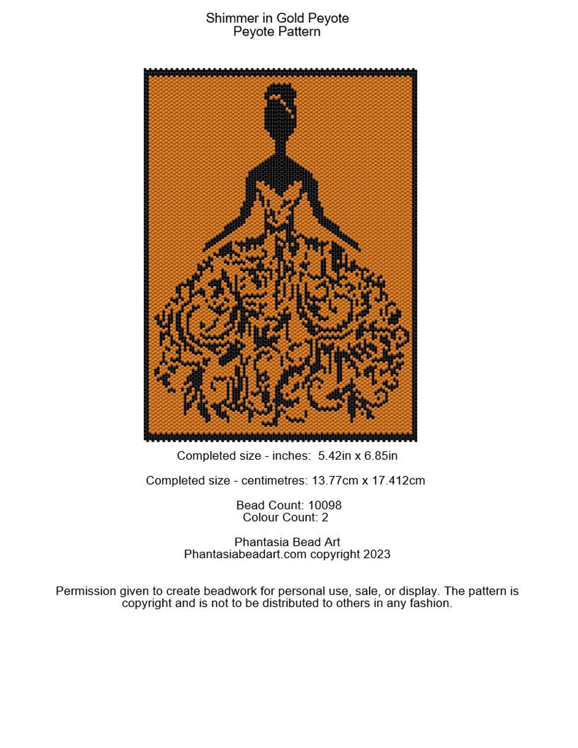 Shimmer in Gold Peyote Pattern - Etsy