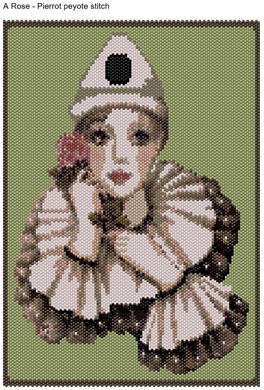 Pierrot Rose Peyote Pattern - Etsy