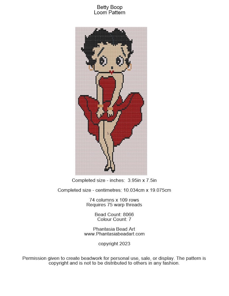 Betty Boop - Loom Pattern - Etsy