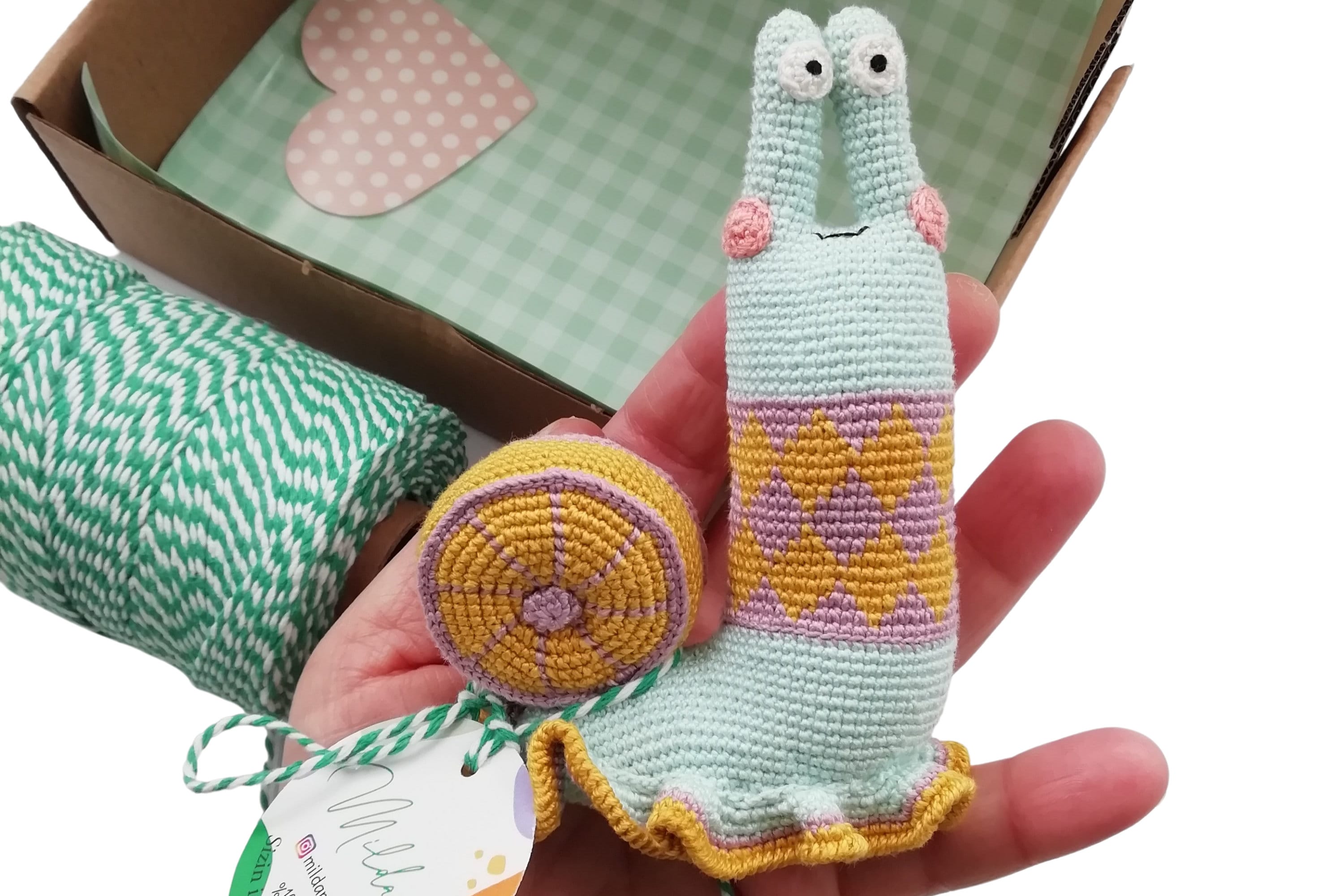 Snails of Two Sizes,amigurumi Snail Toy,miniature Snail Doll,two in One ...