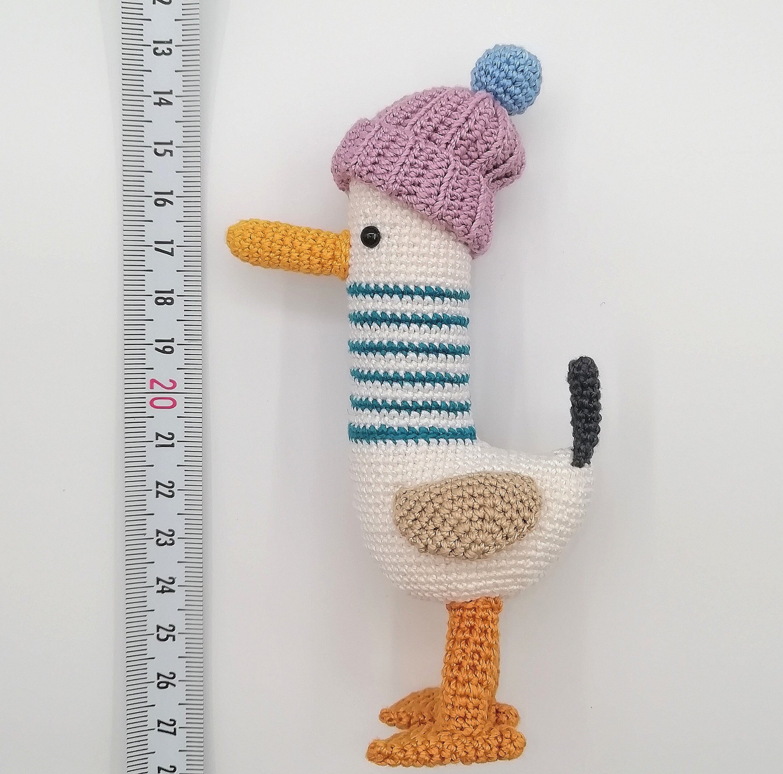 Miniature Seagull Toy, Handmade Animal Gift, Cute Amigurumi Collection ...