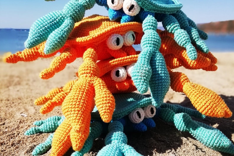 Amigurumi Crab Toys Cute Animal Dollhandmade Collection - Etsy