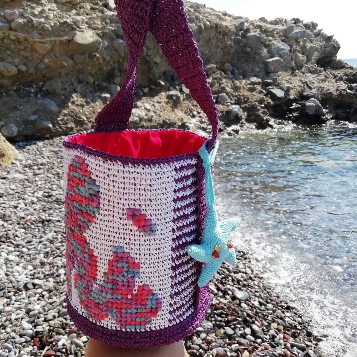 Hi Embroidered Bucket Bag,paper Rope Bucket Bag,handcrafted Bucket Bag ...