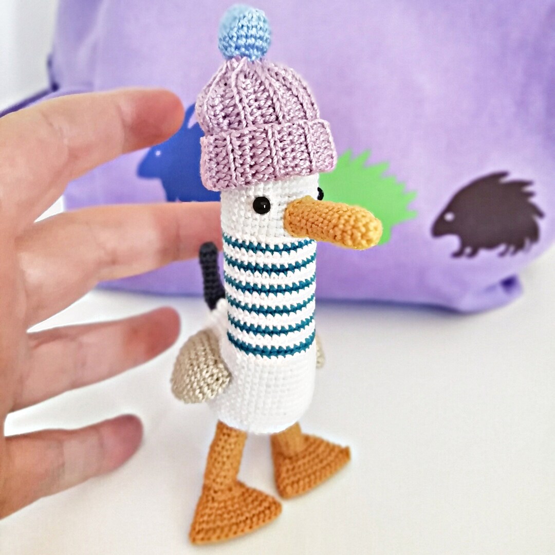 Miniature Seagull Toy, Handmade Animal Gift, Cute Amigurumi Collection ...