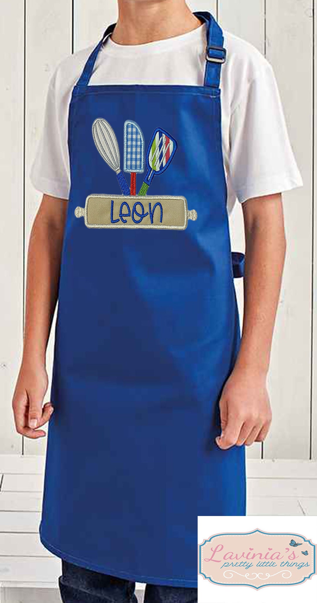 Personalised Children's Apron, Embroidered Personalised Kids Apron ...