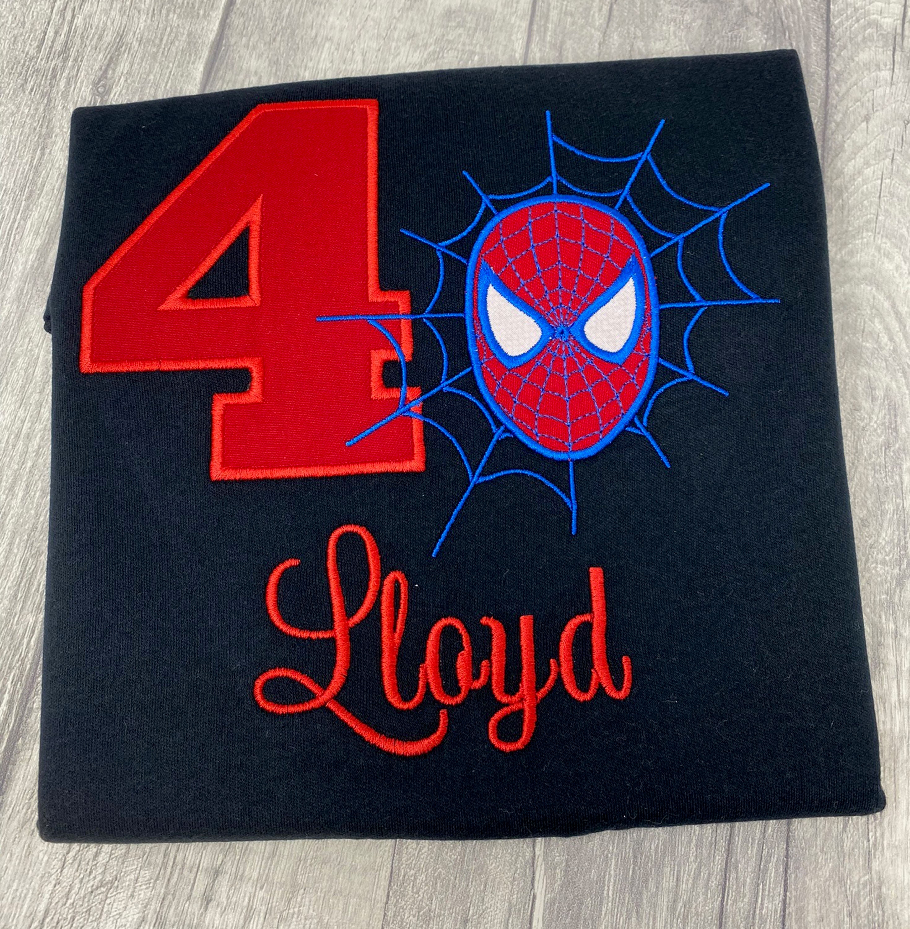 Personalised Boys Birthday Spider T-shirt Red Navy Birthday - Etsy UK