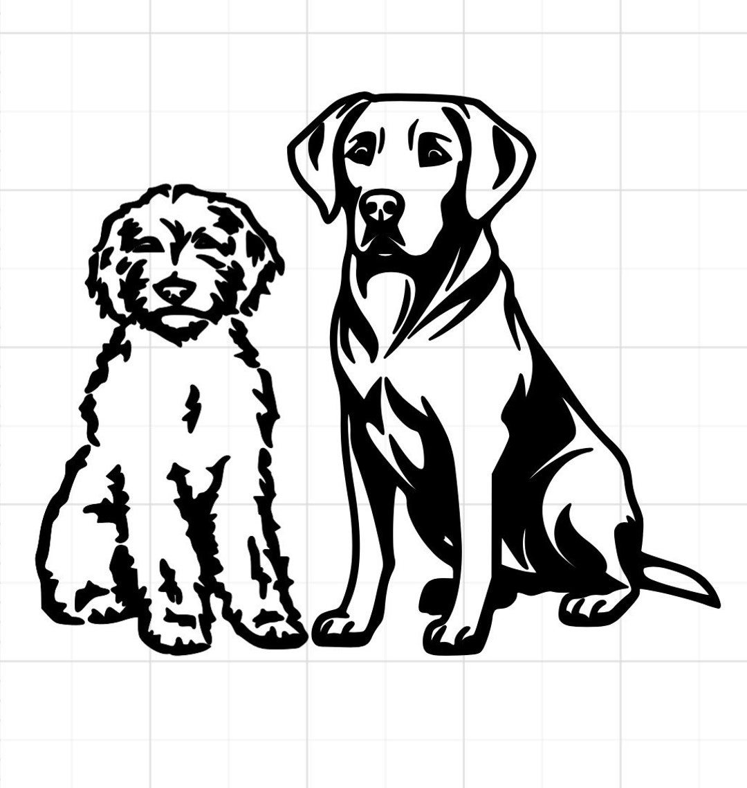 Custom Mini Doodle and Labrador Decal - Etsy