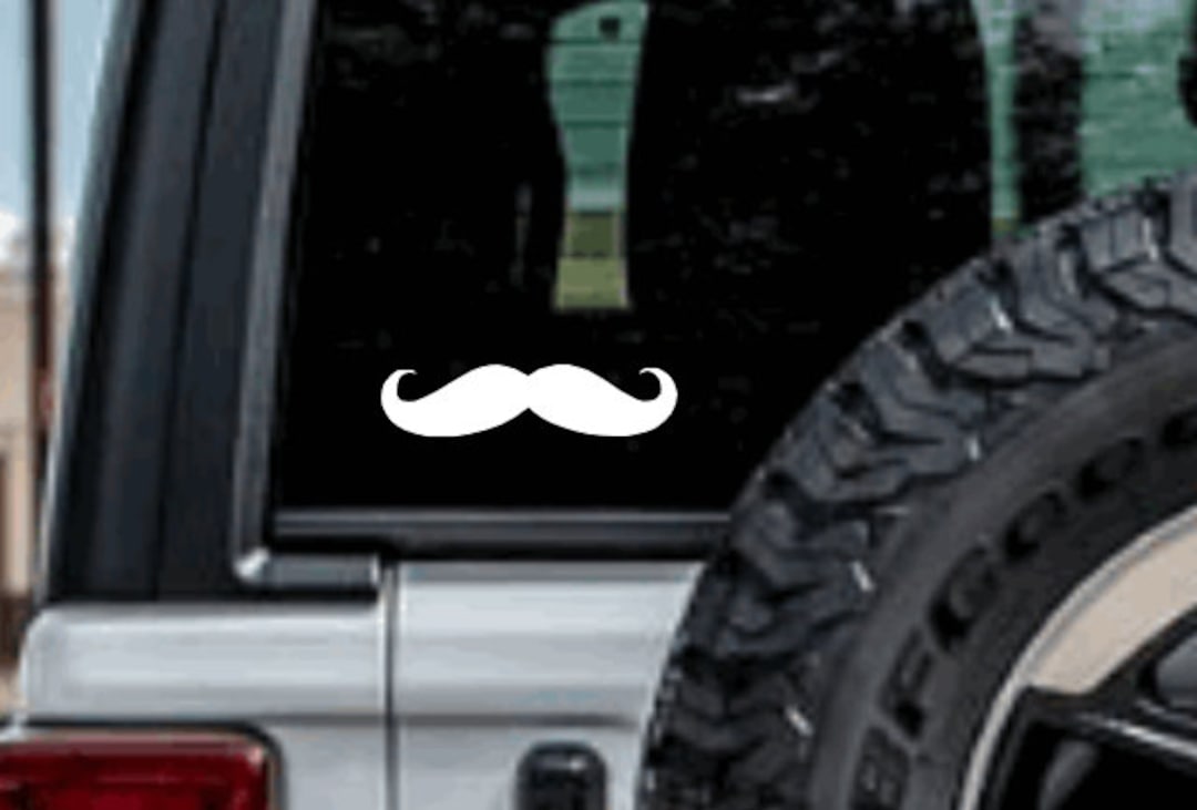 Mustache Decal - Funny Car Decal, Personalized Vinyl Sticker, Custom ...
