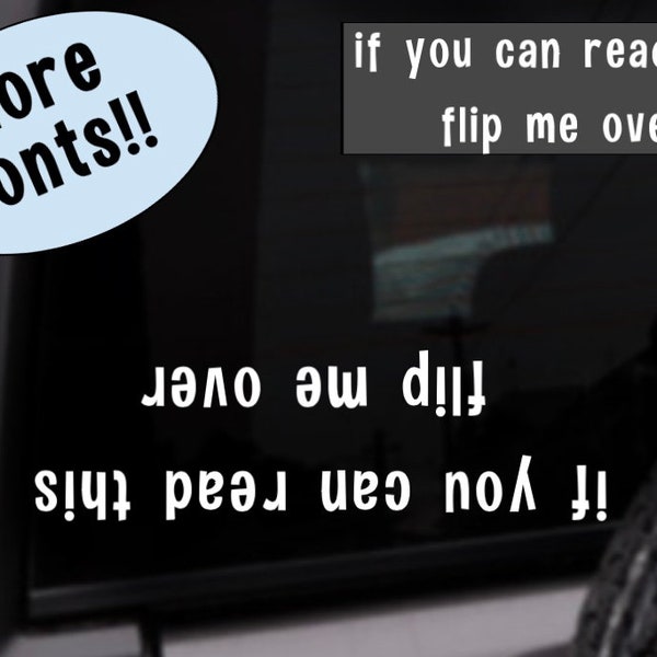 If You Can Read This Flip Me Over Svg - Etsy