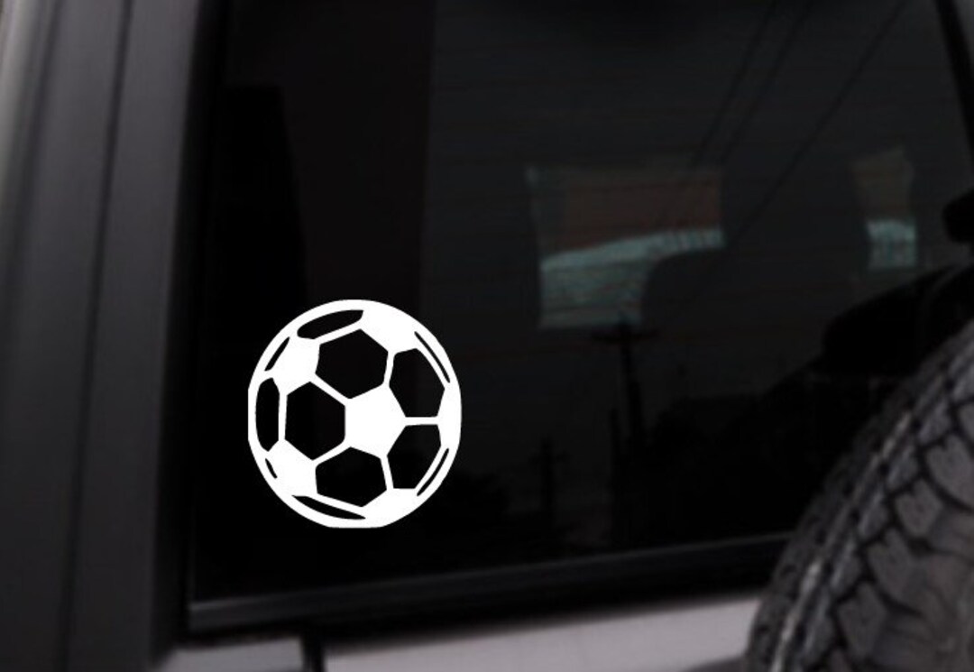 Soccer Ball Car Decal, Vinyl Sticker, Custom Color Decal, Soccer Player ...