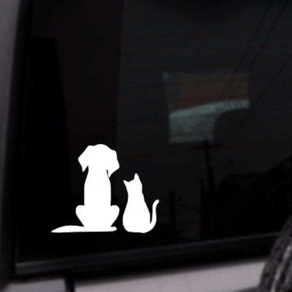 Cat and Dog Car Stickers - Etsy