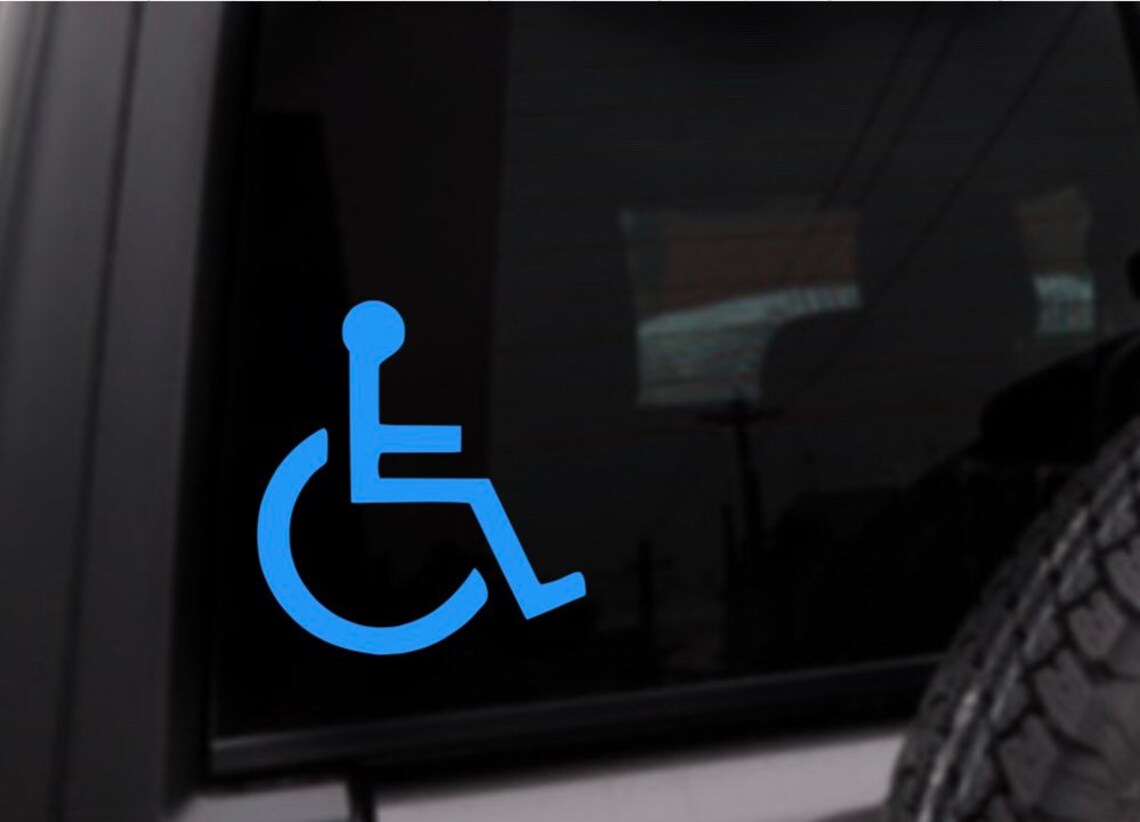 Handicap Sticker Wheelchair Sign Car Decal Vinyl Sticker - Etsy