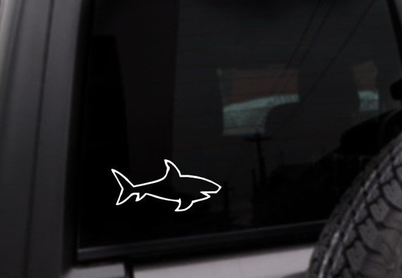 Shark Car Decal Vinyl Sticker Custom Color Decal Great - Etsy