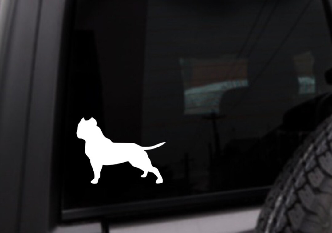 American Bully Dog Car Decal, Vinyl Sticker, Custom Color Decal - Etsy