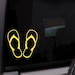 Flip Flops, Beach, Car Decal, Laptop, Hydroflask, Vinyl Sticker, Custom ...