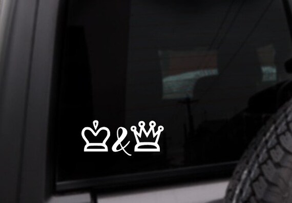 Chess King and Queen Decal Funny Car Decal Personalized | Etsy