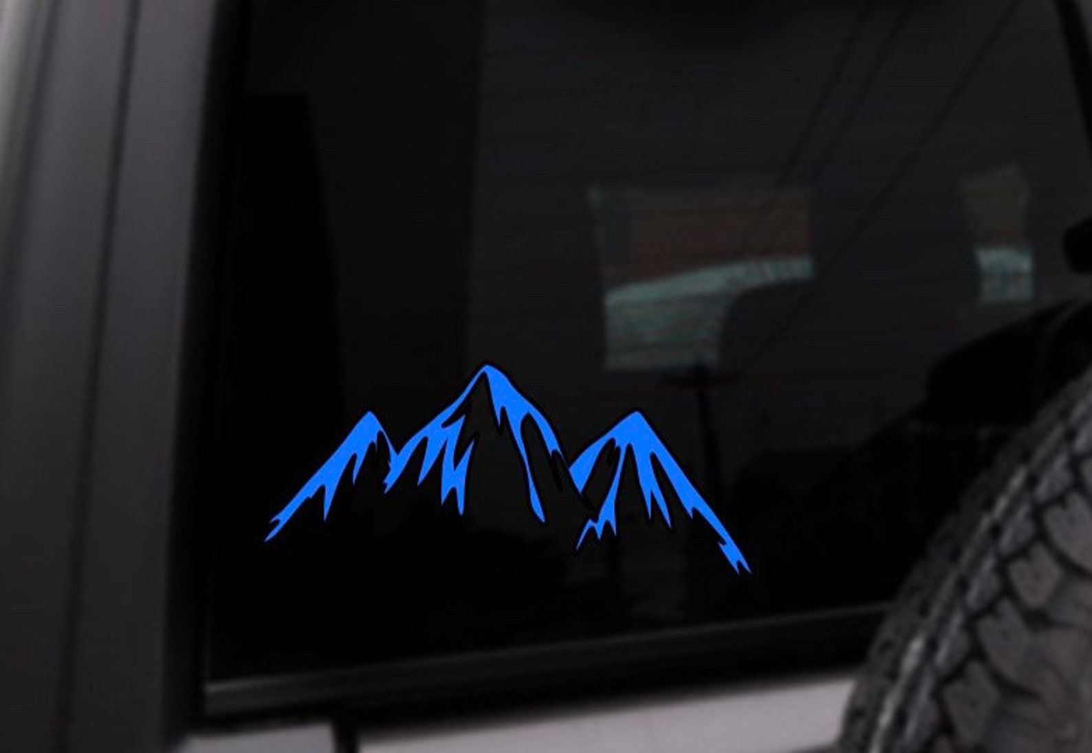 Mountains Car Decal Personalized Vinyl Sticker Custom Color - Etsy