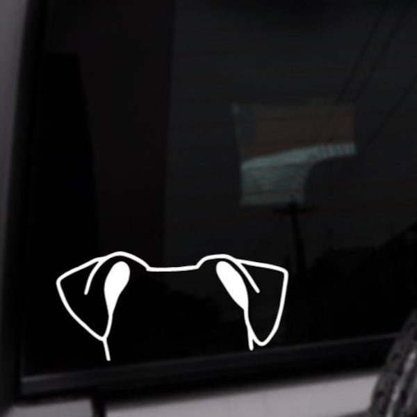 Car Custom Dog Ear Window Decal - Etsy