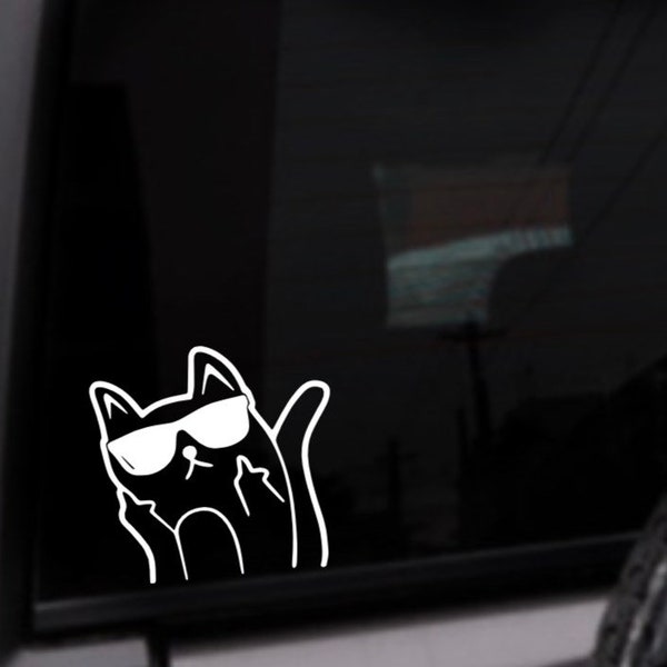 Red Middle Finger Decal - Etsy