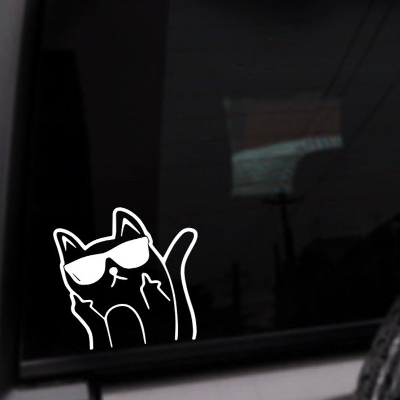 Cat Car Decal - Etsy
