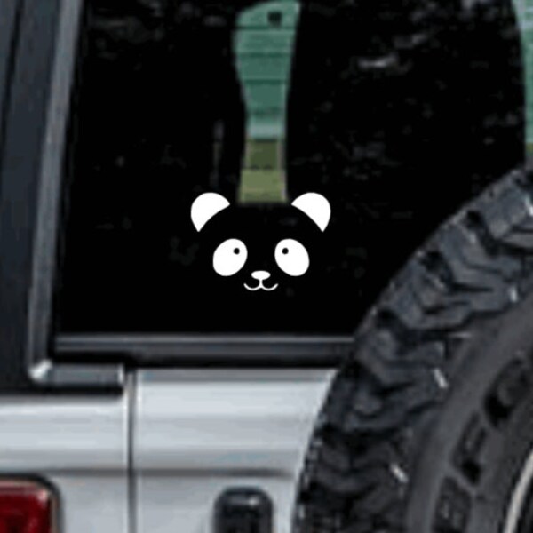 Panda Face Decal - Etsy
