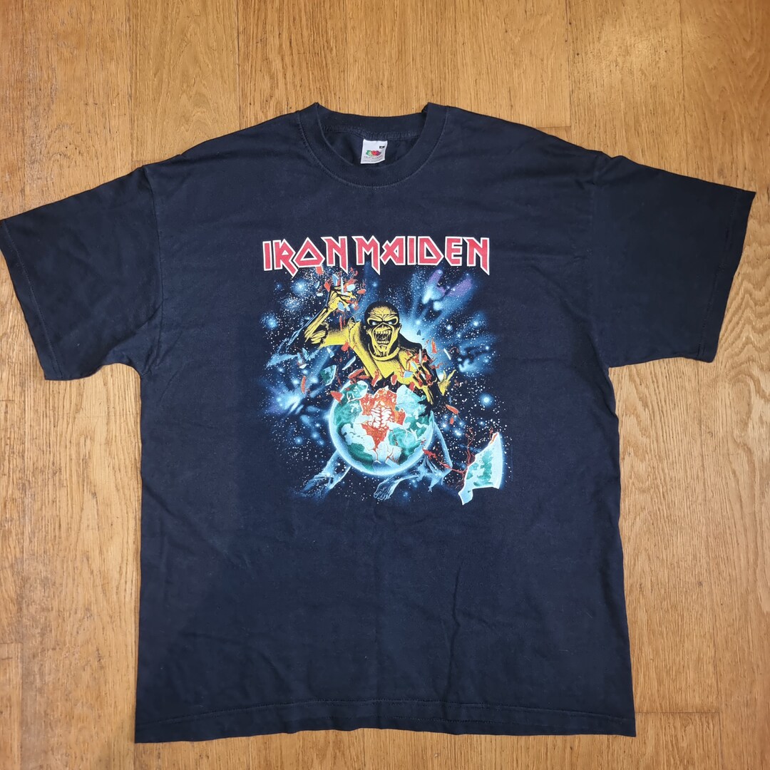 Iron Maiden Eddie Rips up Europe Vintage 2005 T-shirt Heavy Metal NWOBHM Saxon Judas Priest ...