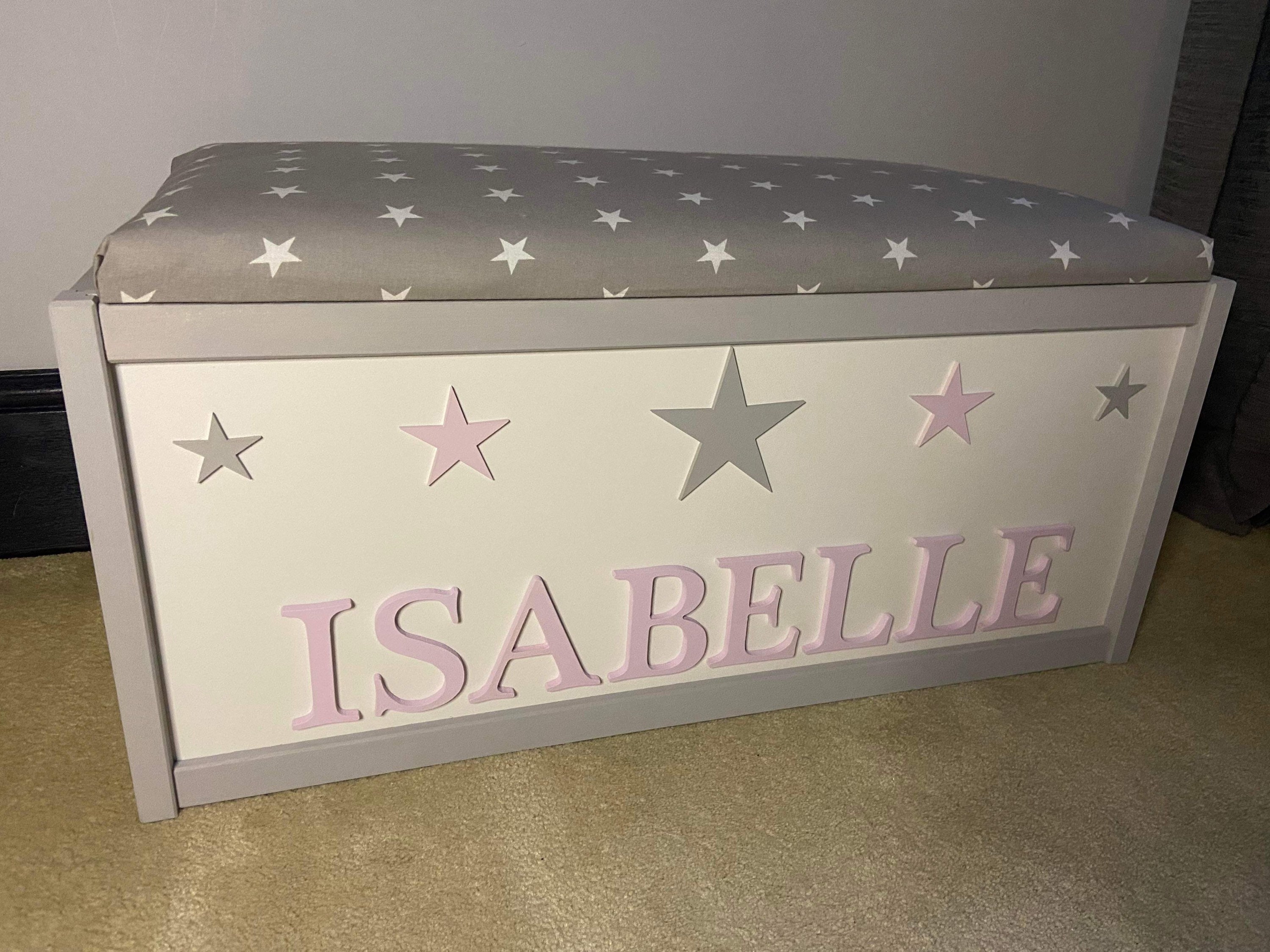 Personalised Toy Box With Safety Gas Strut. Personalised Toy - Etsy