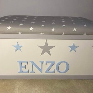 Personalised Toy Box With Hinged Lid and Safety Piston Ideal Gift - Etsy