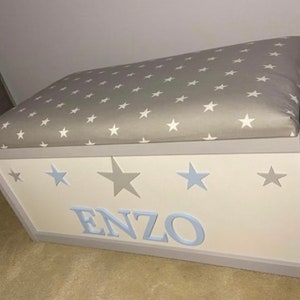 Personalised Toy Box With Hinged Lid and Safety Piston Ideal Gift - Etsy