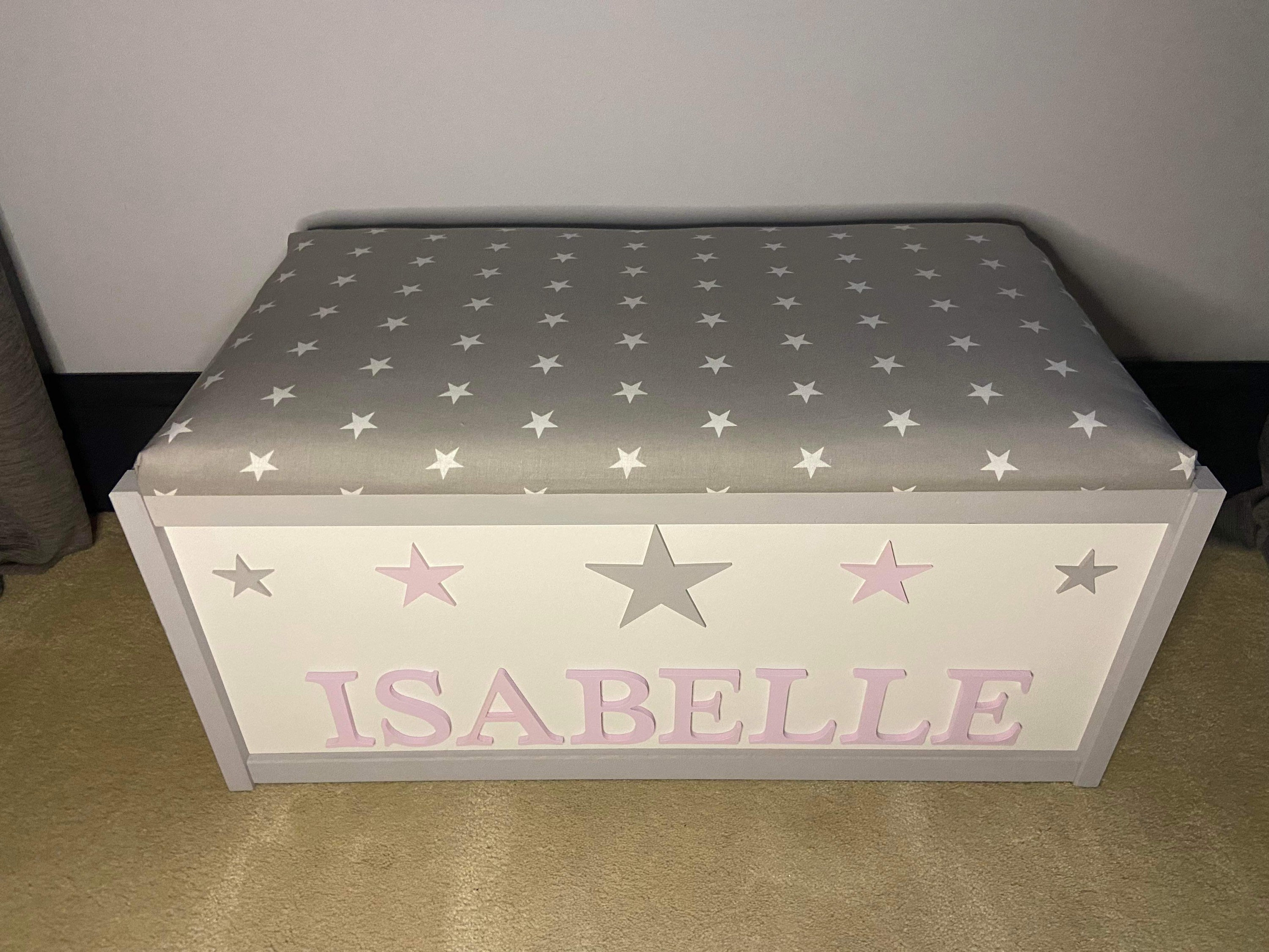 Personalised Toy Box With Safety Gas Strut. Personalised Toy - Etsy