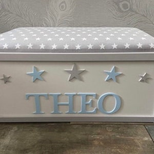 Personalised Toy Box With Hinged Lid and Safety Piston Ideal Gift - Etsy