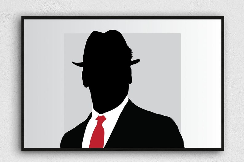 DON DRAPER Hat Mad Men Poster | Etsy