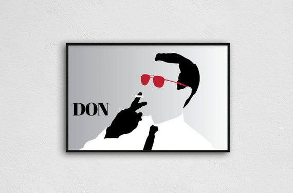 DON DRAPER SMOKING Mad Men Poster | Etsy