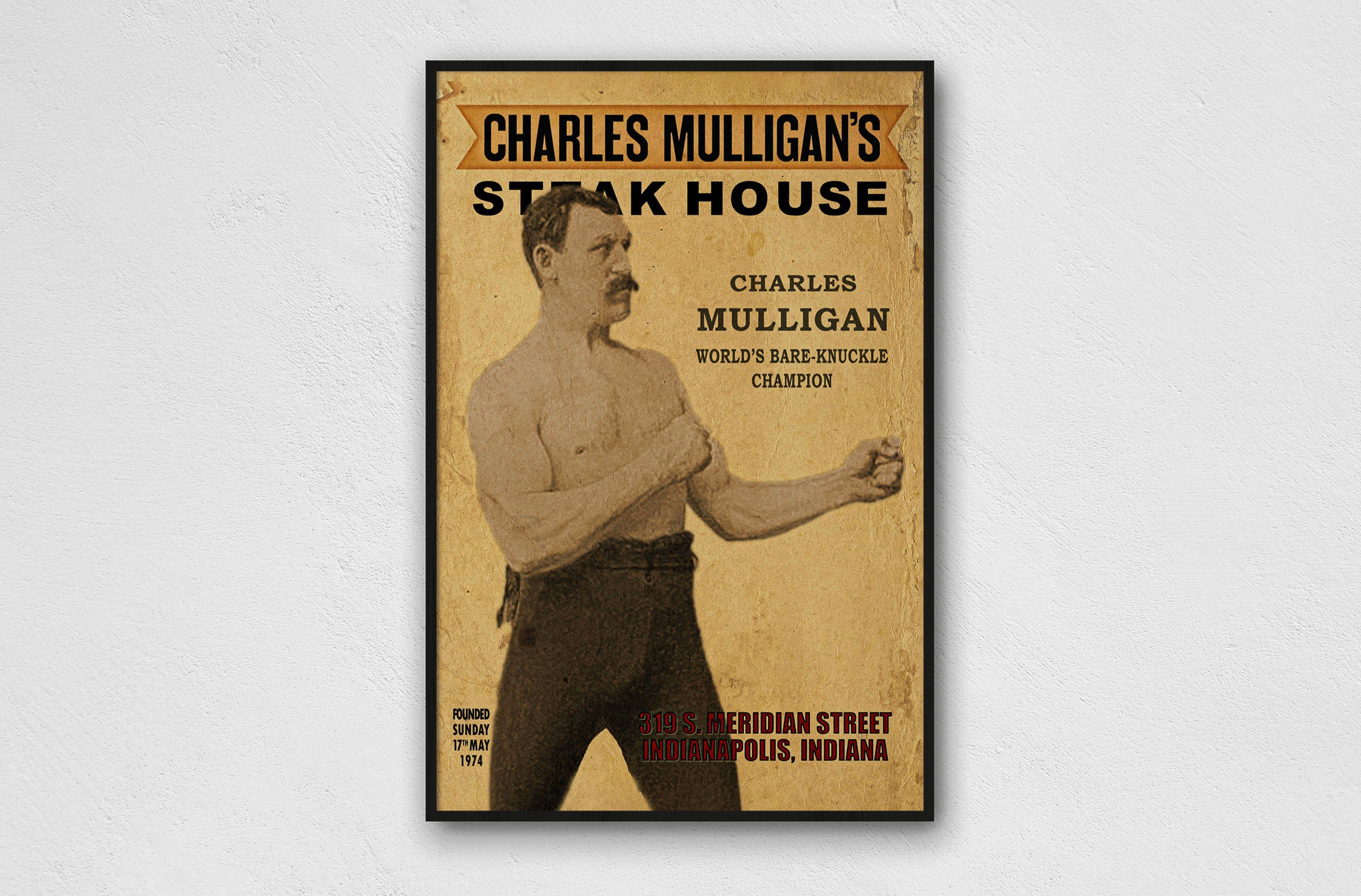 Charles Mulligans Steakhouse Poster