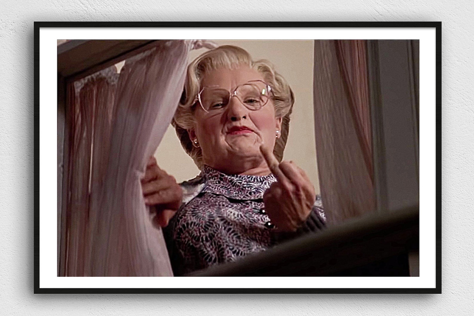 MRS DOUBTFIRE The Finger Poster | Etsy