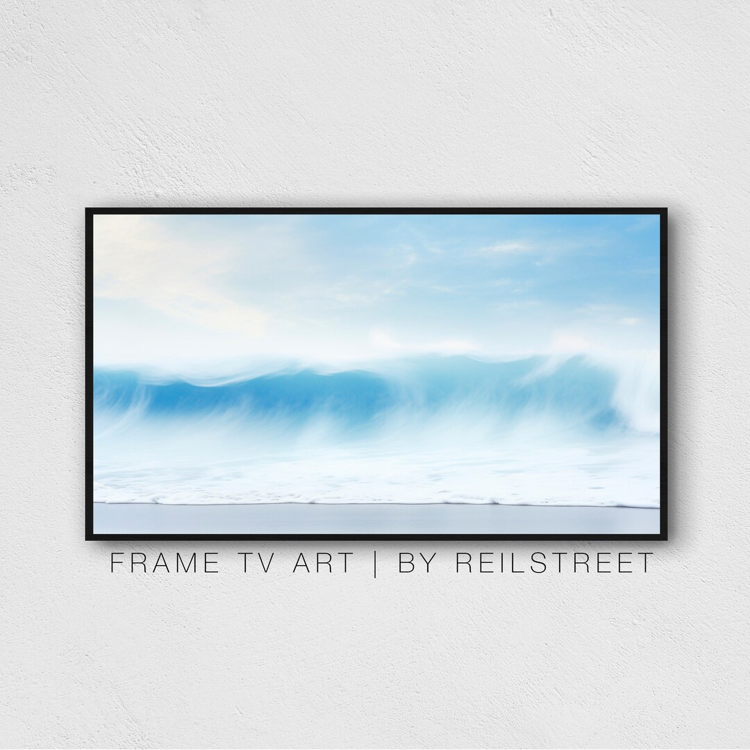 Samsung the Frame Tv Art, Gnarly Shorebreak Painting, Beach House Print ...