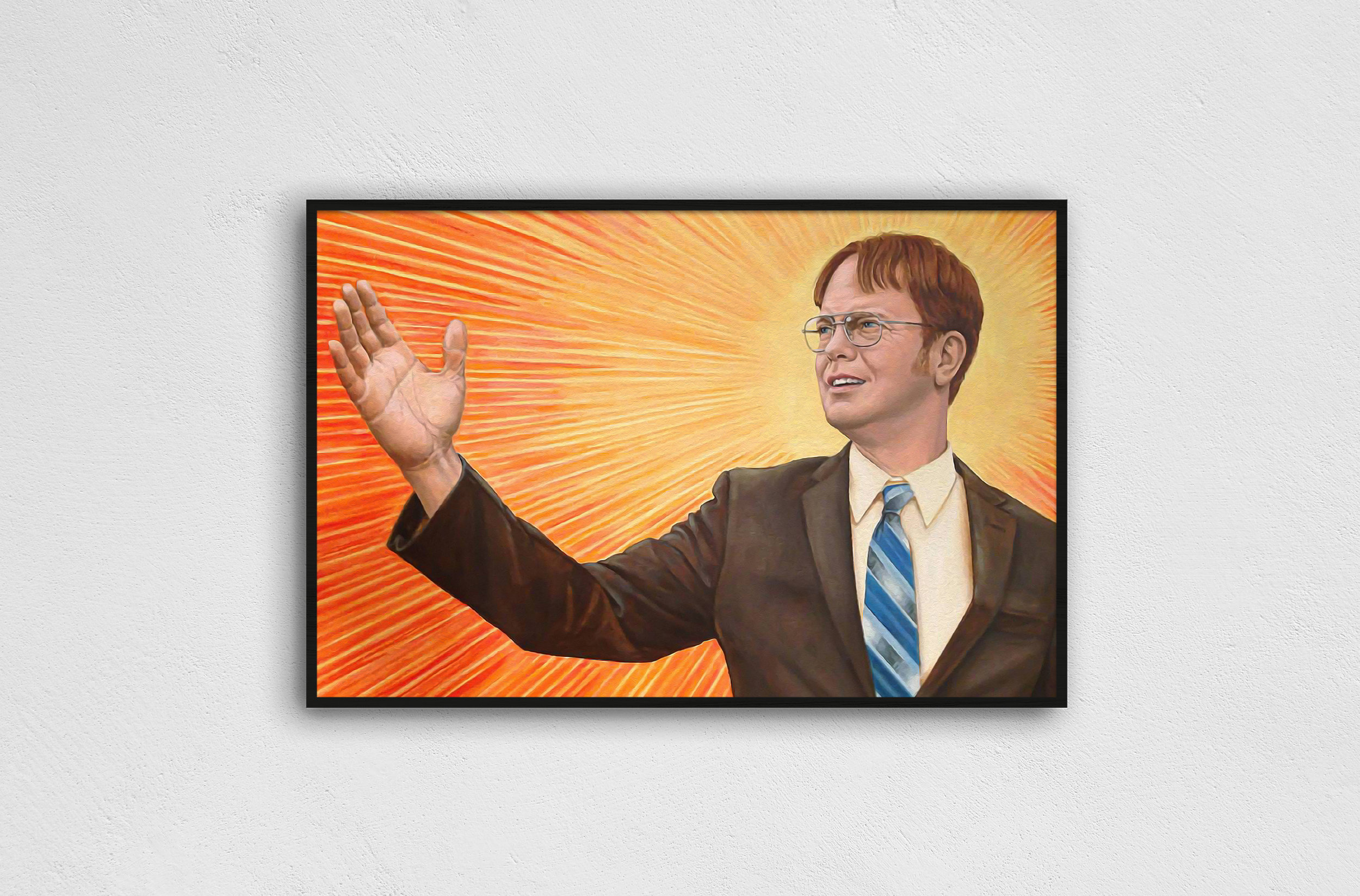 DWIGHT SCHRUTE Painting the Office Poster - Etsy