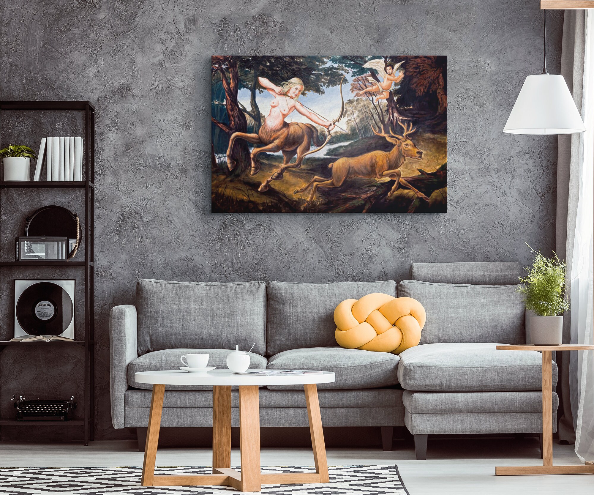 LESLIE KNOPE Centaur Painting Canvas Wrap - Etsy