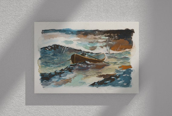 GOOD WILL HUNTING Rowboat Painting Canvas Wrap | Etsy