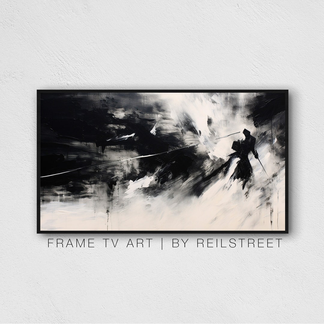 Samsung the Frame Tv Art, Inkwell Agitation Abstract Artwork, Digital ...