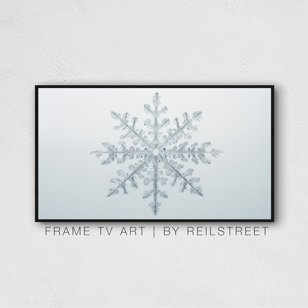 Samsung the Frame Tv Art, Snowflake, Christmas Winter, Digital Download ...