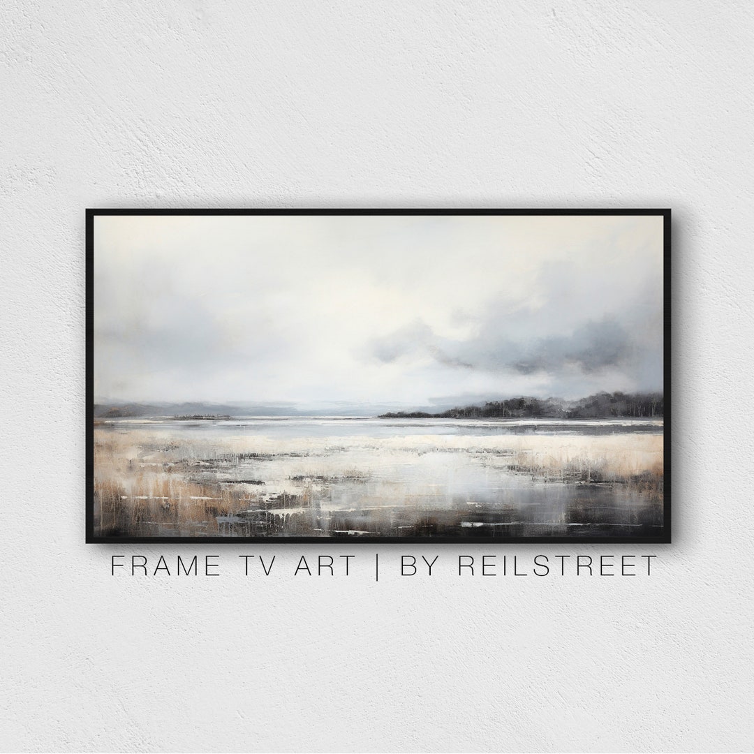 Samsung the Frame Tv Art, Earie Lakebed Painting, Digital Download ...