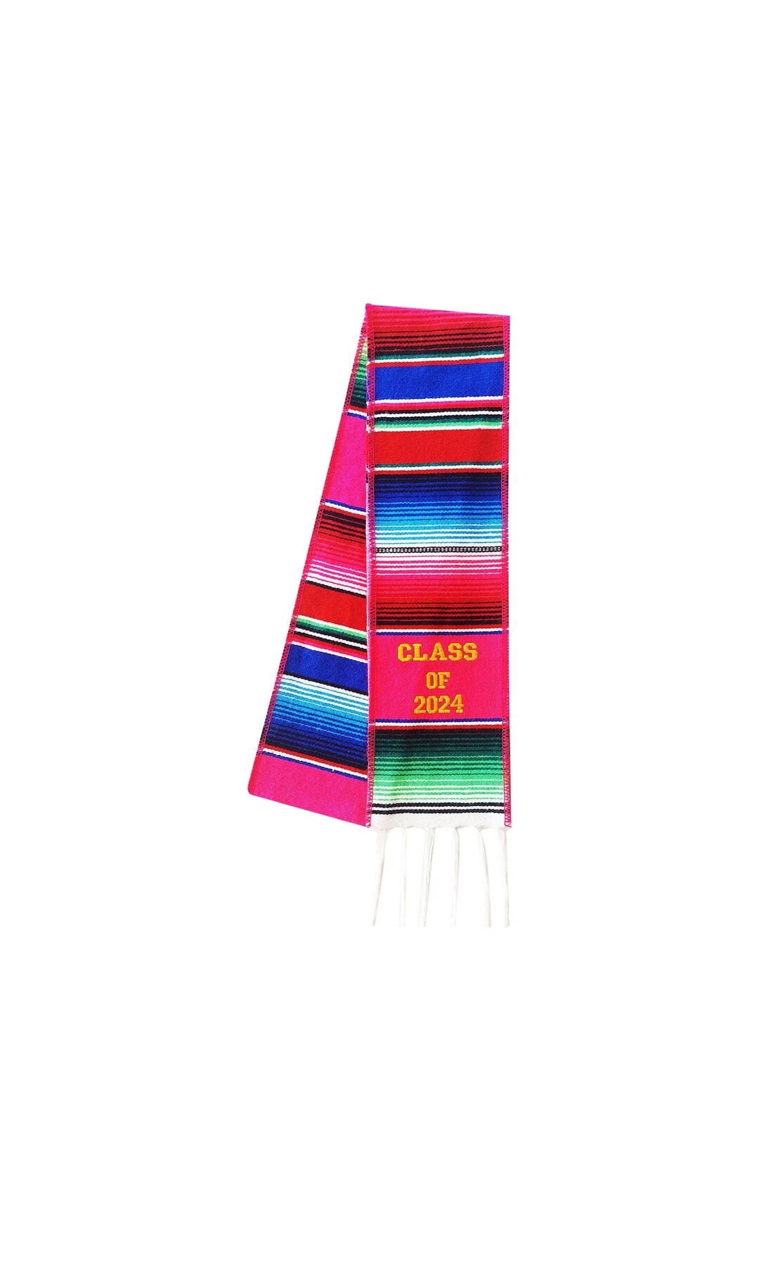 Class of 2024 Mexican Graduation Stole, Pink Hispanic Graduation Serape ...